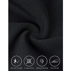 ZUTY 10"/ 5" Biker Shorts Women High Waisted with 2 Hidden Pockets Workout Athletic Compression Yoga Long Shorts Black L