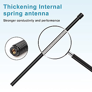 JSZAAHZ Car Radio Antenna Waterproof Marine Antenna AM FM Golf Cart ATV UTV RV Car Stereo Radio Antenna Boat Mast Flexible Radio Antenna for Truck Excavator Tractor RVR Yacht Pontoon
