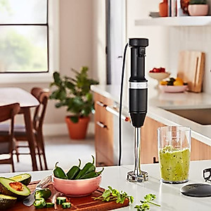 KitchenAid KHBV53BM Variable Speed Corded Hand Blender, Black Matte, 8 in