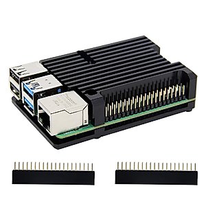Geekworm for Raspberry Pi 4 Armor Case, Pi 4 Computer Model B Armor Aluminum Alloy Passive Cooling Case Compatible with Raspberry Pi 4 Model B Only