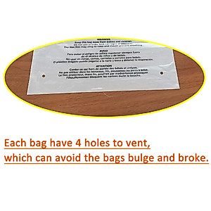 Belinlen 400 Count Combo Pack Warning Bags - 6x9, 8x10, 9x12, 11x14 Inch Self Seal Clear Poly Bags with Suffocation Warning with Permanent Adhesive, Strong Adhesive, Not Resealable (1.5mil)