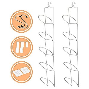 Livememory Hat Rack, Hanging Wigs Rack Baseball Caps Rack Hat Organizer for Door, Wall, Closet, Bathroom,10pcs (White)
