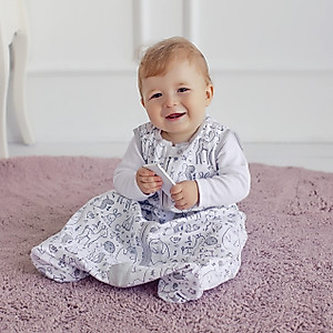 Mama Cheetah Baby Sleep Sack 0.5 TOG, Organic Cotton Baby Wearable Blanket with Two-Way Zipper, Swaddle Transition Baby Sleeping Bag for Newborn Infant Toddler Boy Girl, 6-12 Months