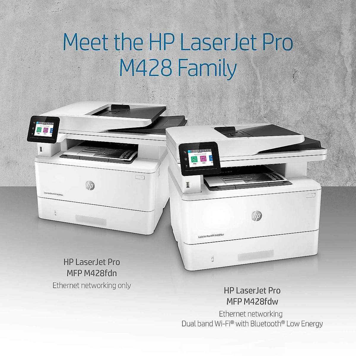 HP Laserjet Pro MFP M428fdn Monochrome Laser All-in-One Printer, Print Scan Copy Fax, Automatic 2-Sided Printing, 40 ppm, 250-sheet, 1200 x 1200 dpi, 512 MB, Bundle with JAWFOAL Printer Cable