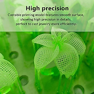 IFUN Jewelry Casting Resin for LCD 3D Printer Lost Wax Dental Casting UV-Curing Resin 405nm-Easy to Print- High Resolution Photosensitive Castable Resin Liquid- Bright Green 500ml