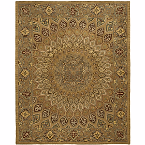 SAFAVIEH Heritage Collection Area Rug - 6' x 9', Light Brown & Grey, Handmade Traditional Oriental Wool, Ideal for High Traffic Areas in Living Room, Bedroom (HG914A)