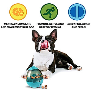 JZXOIVA Dog Treat Ball, Adjustable Dog Treat Dog Ball Dispensing Dog Toys, Interactive Food Puzzles Ball for Dogs, Pet Slow Feeder Ball