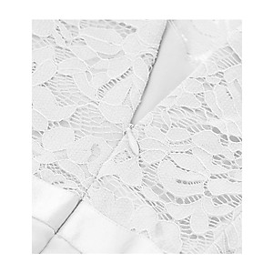 DRESSTELLS Chiffon Formal Wedding Guest Dresses for Women, Romantic V-Back Short Sleeve Maxi Bridesmaid Prom Party Evening Cocktail Dress for Teens, 2025 Spring, White S