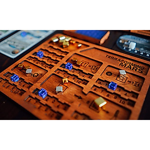 SMONEX 5 Wood Player Boards Compatible with Terraforming Mars Board Game - Gaming Organization with Player Trays Suitable for All Terraforming Mars Expansions