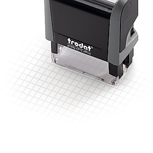 Trodat Stamp 4912 Office Printy with English Text ENTERED – Self Inking, Red and Blue Ink, Impression Size 3/4" x 1-7/8"