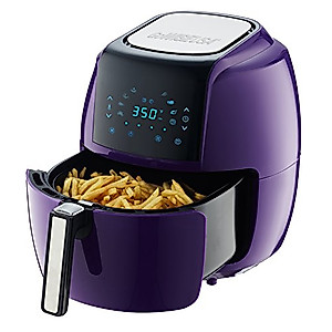 GoWISE USA 5.8-Quarts 8-in-1 Air Fryer XL with 1-Pack Parchment Paper (Plum)