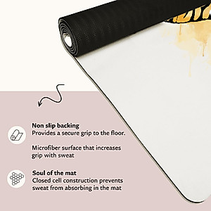 Shakti Warrior ShivShakti Yoga Mat - Artist Designed, Premium Printed mats, Non Slip, Great for Regular & Hot Yoga, Pilates and Workout (72 inch x 24 inch x 5mm Thick)