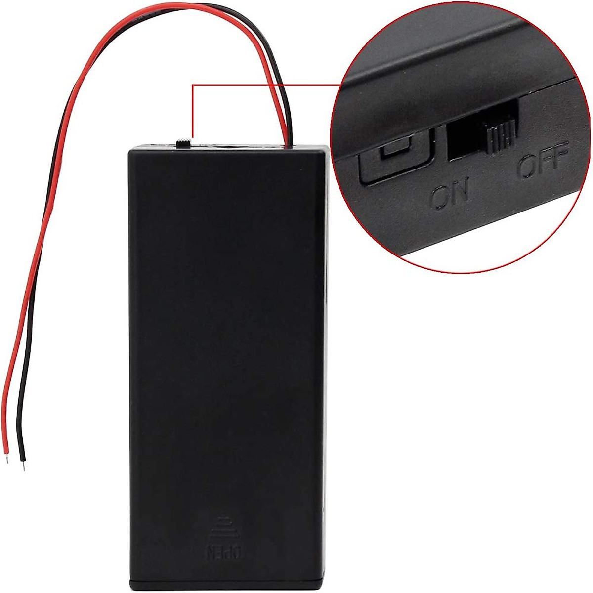 3Pcs 18650 Battery Storage Case 2 Slots x 3.7V for Batteries Holder Box Container with ON/Off and Switch (Battery Holder)