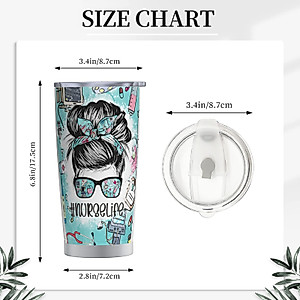 wodealmug Nurse Gifts for Women,Nurse Nutrition Facts Tumbler Thermal Insulated Travel Coffee Mug Cup With Lid-Nurse Appreciation Gifts 20 OZ