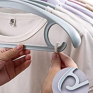 NA Plastic Clothes Hanger Household Traceless Clothes Hanging Clothes Rack Non Slip Clothes Support Adult Clothes Rack Storage Clothes Rack Blue