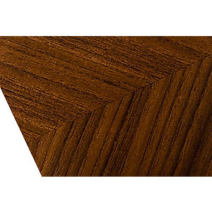 Limari Home Margit Collection Modern Style Beveled-Edge Walnut Finished Ash Veneer Top 8 Persons Rectangular Dining Table with Solid Wood Legs and Base, Brown