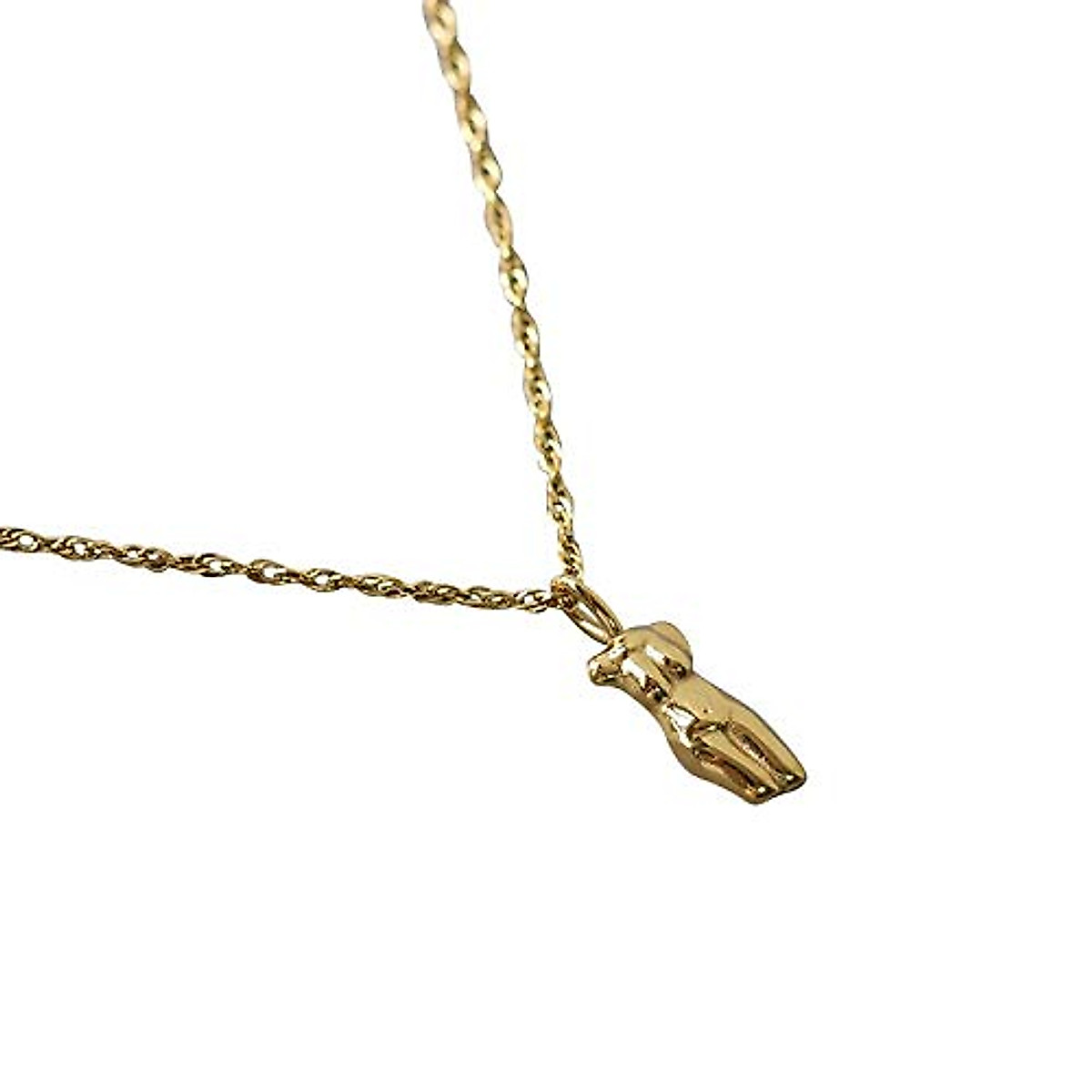 Vingt Deux Female Form Sculpture Body Necklace for Women - Gold Plated Figure Pendant Necklace - Female Empowerment Gold Necklaces - Creative Gold Pendant Necklace for Birthday and Graduation Gift