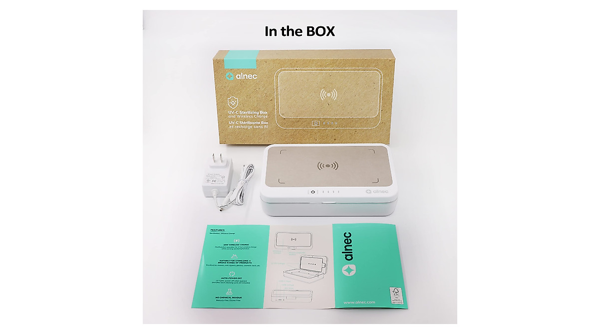 UV Sterilizing Box with Wireless Charger - Sanitize & Charge
