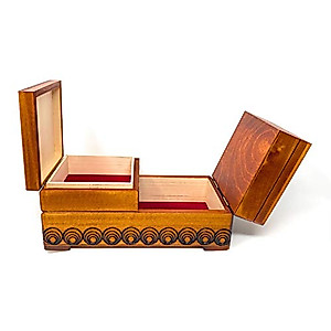 Traditional Handmade Polish Wooden Sewing Keepsake Box