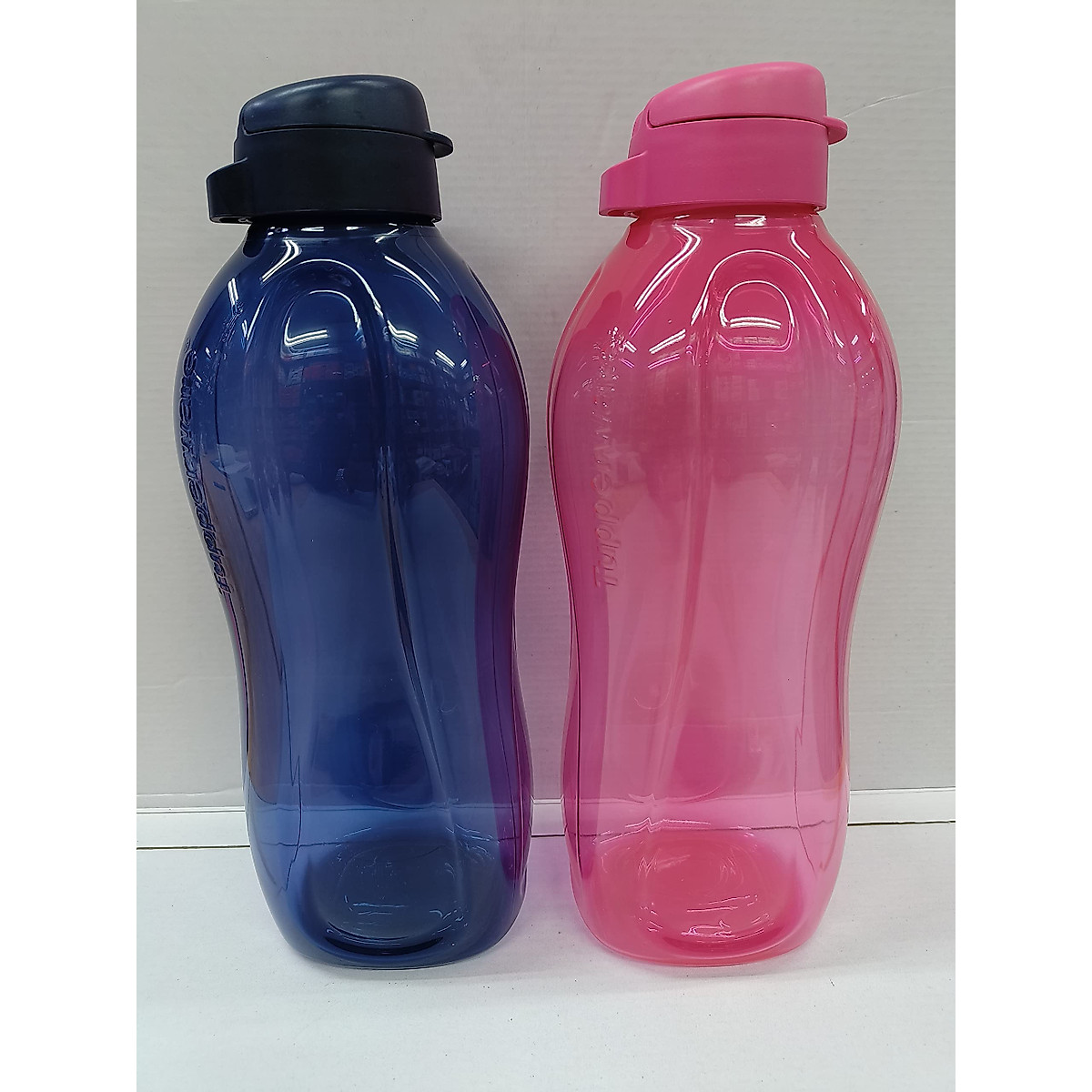 Tupperware . Plastic 2 Litres Eco Bottle Set Of 2 Pc, Multicolor