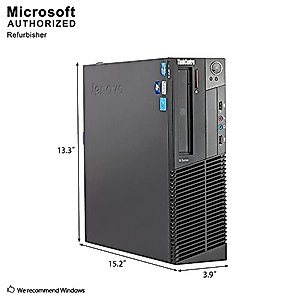 lenovo ThinkCentre M82 SFF Business Desktop Computer, Intel Core i5-3470 Quad-Core Processor 3.6GHz, 16GB RAM, 2TB HDD, DVD RW, USB, WIFI, Windows 10 Professional (Renewed)