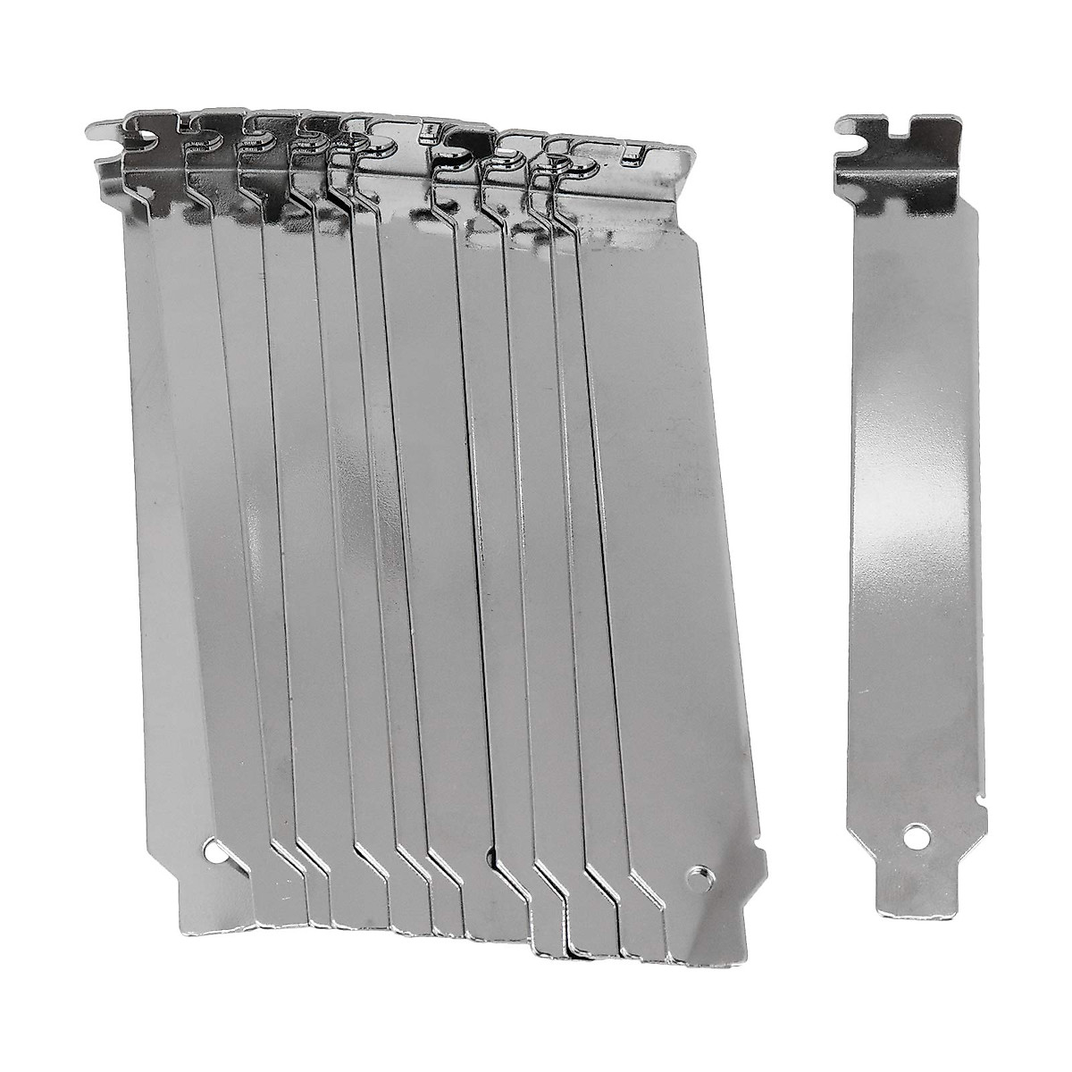 HONJIE Computer case Cover PCI Slot Cover PCI Slot Cover Silver All Iron Solid with Screws Set of 12