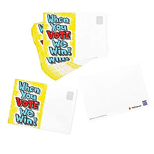 When You Vote We Win GOTV Postcards - Postcards to Voters by Tony the Democrat (Mix and Match Set Sizes) - Vote Postcards (64)