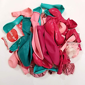 Surprise Party Balloon Garland - Metallic Rose Gold Rose Red Pink Turquoise Latex Balloons - for LOL Theme Party Girl Birthday Baby Shower Decor