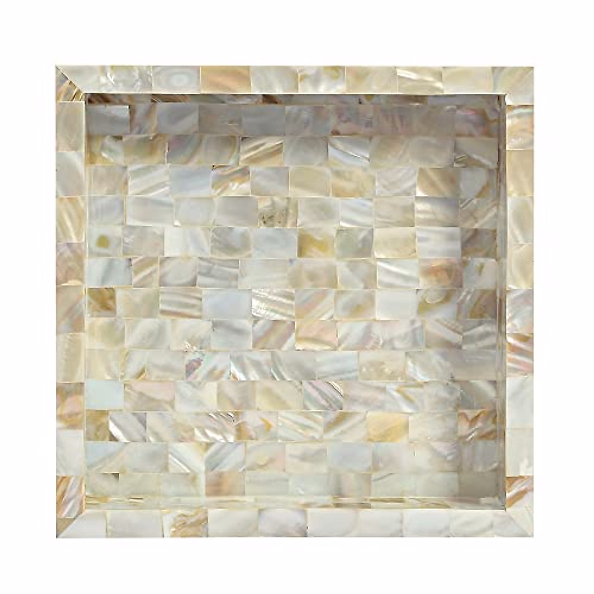 Wonderlist Handicrafts Mother of Pearl Bathroom Accessories Designer Bath Ensemble 100% Handmade Tray