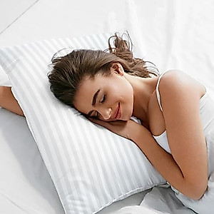 FZZOR Extra Flat Soft Pillows Queen Size set of 4, 4 Pack Bed Pillow with Premium Soft Plush Down Alternative Fill for Back,Stomach or Side Sleepers,20x30in