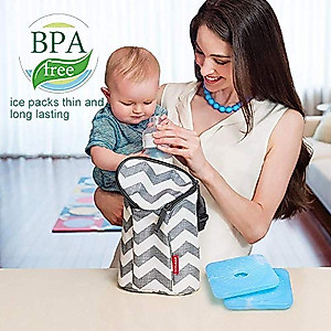 OICEPACK 10 × Cool Coolers Slim Ice Packs Quick Cooling & Long-Lasting for Lunch Box | Lunch Bags | Freezer Packs Reusable Cool Pack | Ice Packs for Office/Jobsite/Camping/Beach/Picnics/Golf