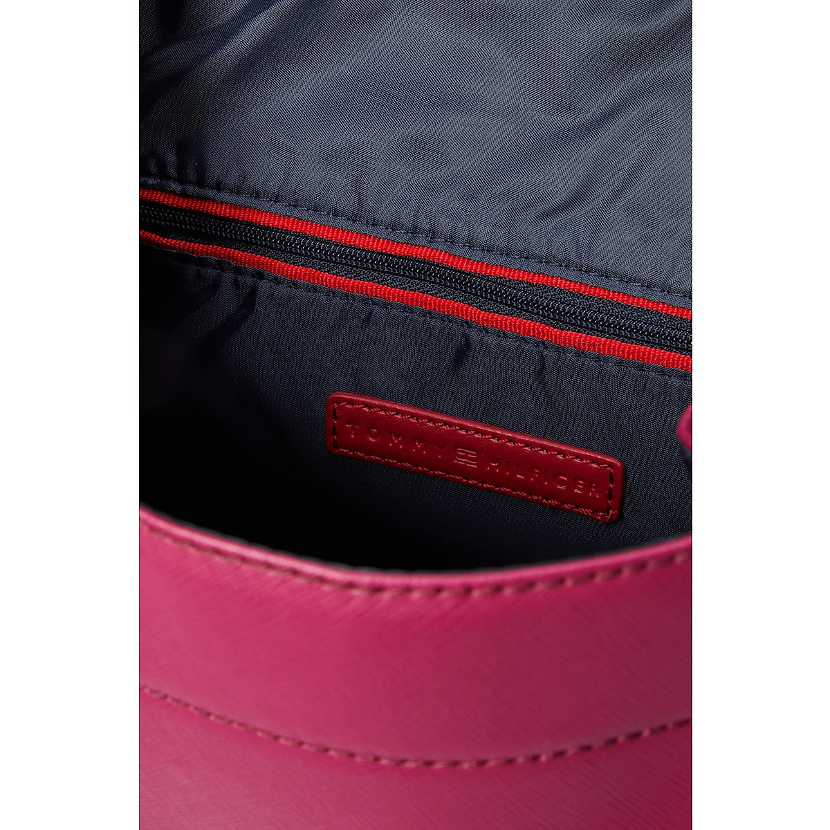 Tommy Hilfiger Beth II Flap Backpack Saffiano PVC Italian Wine One Size