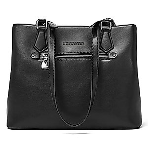 BOSTANTEN Women Handbag Genuine Leather Shoulder Bags Soft Designer Top Handle Purses Black