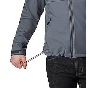 Columbia Men's Ascender Hooded Softshell Jacket, Graphite, Medium