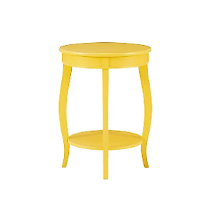 Powell Furniture Powell Round Shelf, Yellow Table