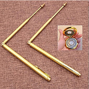 Best Combination Dowsing Rods Copper- 2PCS. 99.9% Pure Copper - Water Divining, Energy Healing, Paranormal, Gold, Yes No Questions. 15cm*56cm*0.9cm Non-Toxic 。 Gift feng Shui Compass