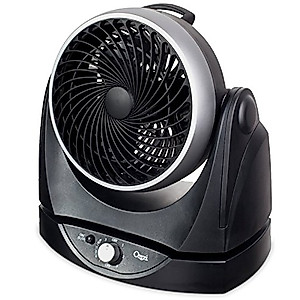 Ozeri Brezza II Dual Oscillating 10" High Velocity Desk Fan, Black