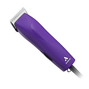 Andis 24820 EasyClip Professional-Animal 7-Piece Detachable Ceramic Blade Clipper Kit, Purple