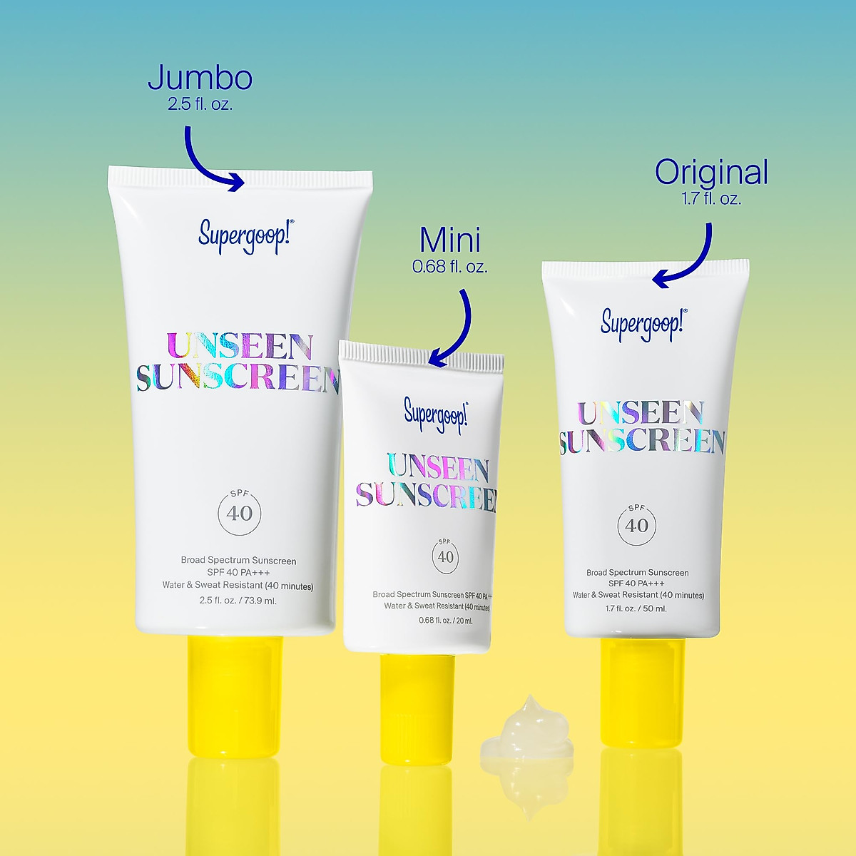 Supergoop! Unseen Sunscreen - SPF 40-1.7 fl oz - Pack of 2 - Invisible, Broad Spectrum Face Sunscreen - Weightless, Scentless, and Oil Free - For All Skin Types and Skin Tones