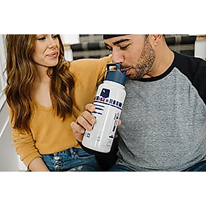 Simple Modern Star Wars Chewbacca Water Bottle with Straw Lid Vacuum Insulated Stainless Steel Metal Thermos | Gifts for Women Men Reusable Leak Proof Flask | Summit Collection | 32oz Chewbacca