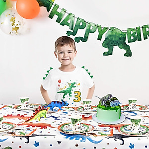 3rd Birthday Boy Shirt Dinosaur Birthday T-Shirt 3 Year Old Toddler Dinosaur Outfit Cotton White Dino Party Shirt Roar I’m 3 Short Sleeve Top Tee Toddler Three Rex T Shirt for Kids