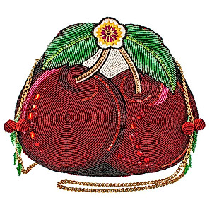 Mary Frances Wild Cherry Crossbody Clutch