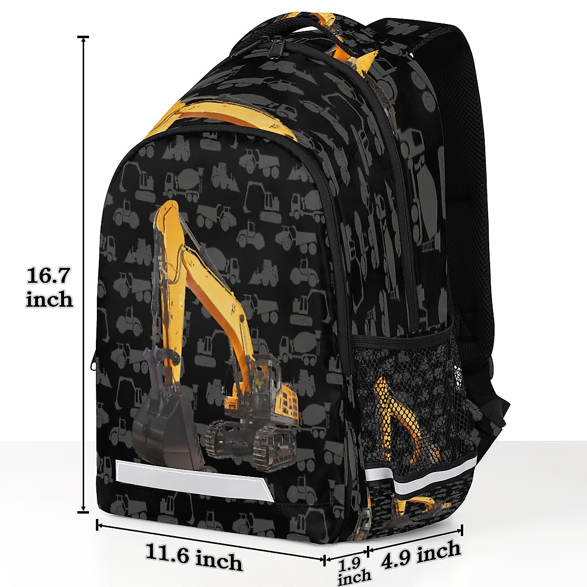 YoCosy Black Vintage Cartoon Car Backpack School Bookbag Laptop Purse Casual Daypack for Teen Girls Women Boys Men College Travel