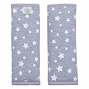 JYOKO Kids Universal pad Covers for Stroller, carrycot and Chairs Groups 0-3 (White Star, 17 X 18)