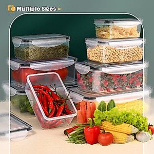 CHANCETSUI 40 Piece Food Storage Containers with Lids for Lunch, Airtight Leak-Proof Plastic Food Containers for Pantry & Kitchen Storage Organization, Stackable Freezer Containers