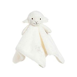 Apricot Lamb Luxury Snuggle Plush White Lamb Sheep Infant Stuffed Animals Security Blanket Nursery Character Blanket(White Lamb, 14 Inches)