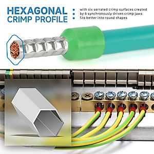 iCrimp Hexagonal Ratchet Crimper for End Sleeves and Ferrules 0.5-16mm2 AWG 20-5