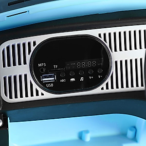 Aosom Licensed Volkswagen Beetle Electric Kids Ride-On Car 6V Battery Powered Toy with Remote Control Music Horn Lights MP3 for 3-6 Years Old Blue