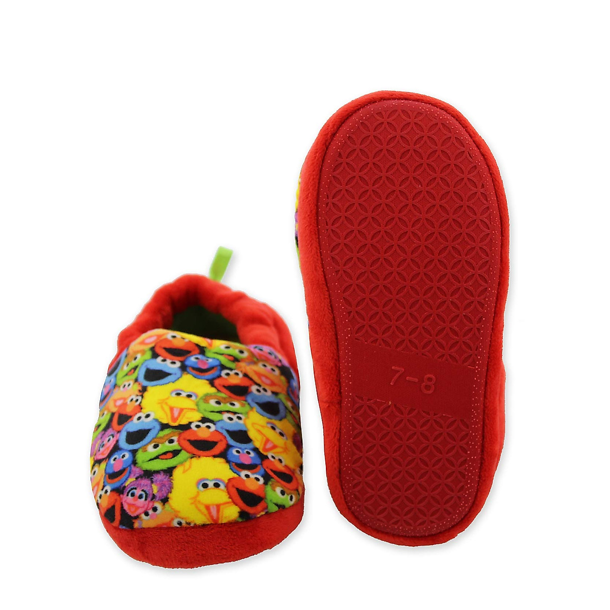 Sesame Street Elmo Boys Girls Aline Slippers with Indoor/Outdoor Sole (7-8 M US Toddler, Multi)