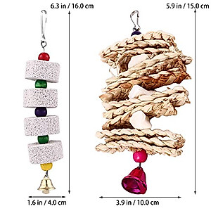PATKAW Teething Toys Teething Toys Hammock Swing 2 Pieces Bird Chewing Toy- Pet Parrot Toy Parrot Chewing Toy Bird Parrot Toy Parrot Cage Bite Teething Toys Hammock Swing Hammock Swing